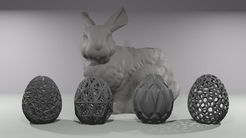 Easter Egg and Bunny 3D Print Stl Files Decorative STL Files - Etsy