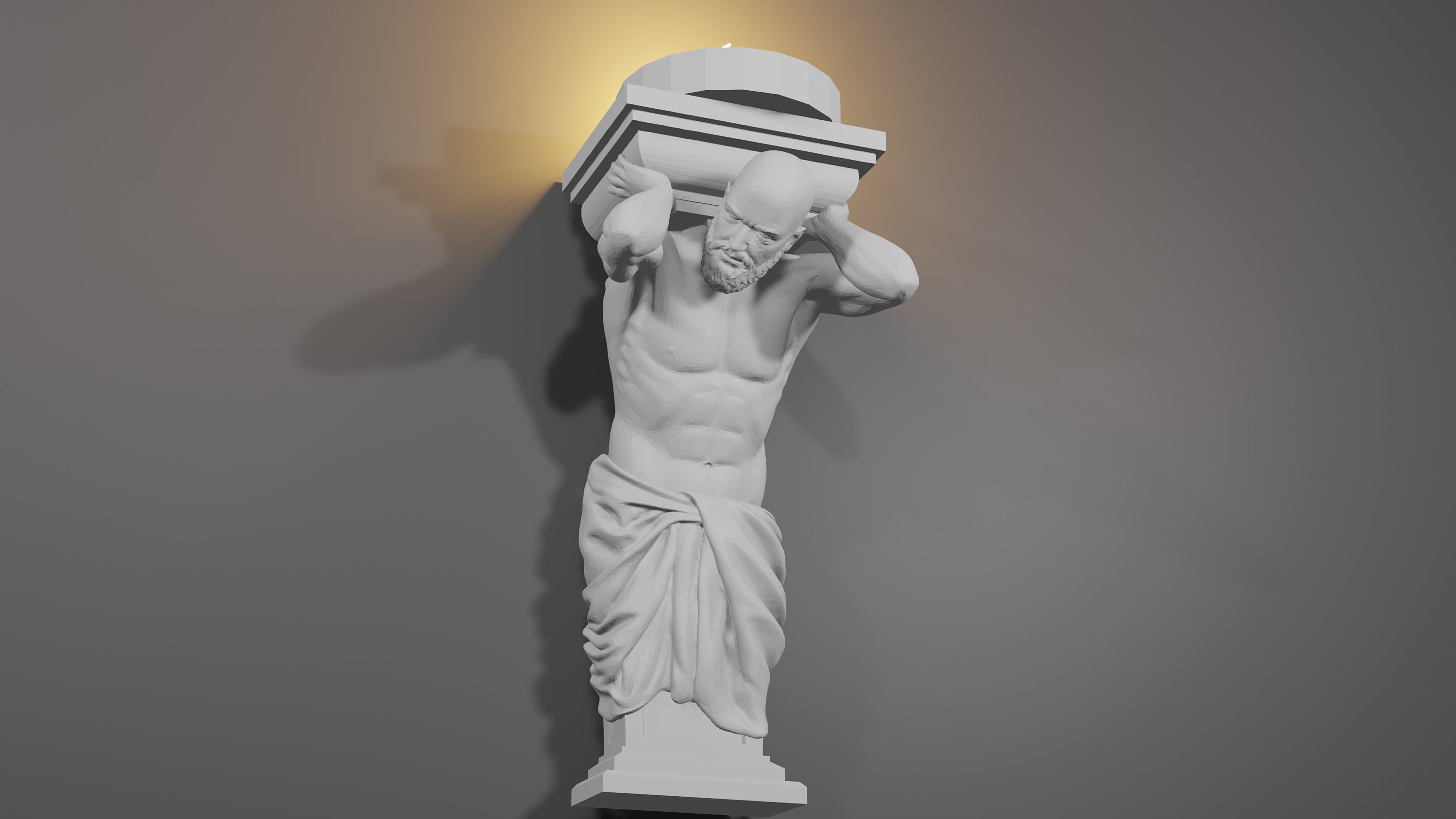 Atlas Column Support 3D PICTURE MODEL Wall Art Wall Decoration Home ...