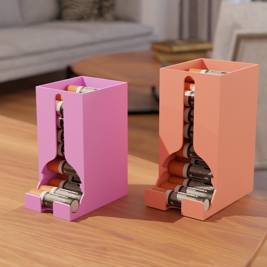 Battery Holderer Organizer for AAA and AA Batteries Mini Container STL ...