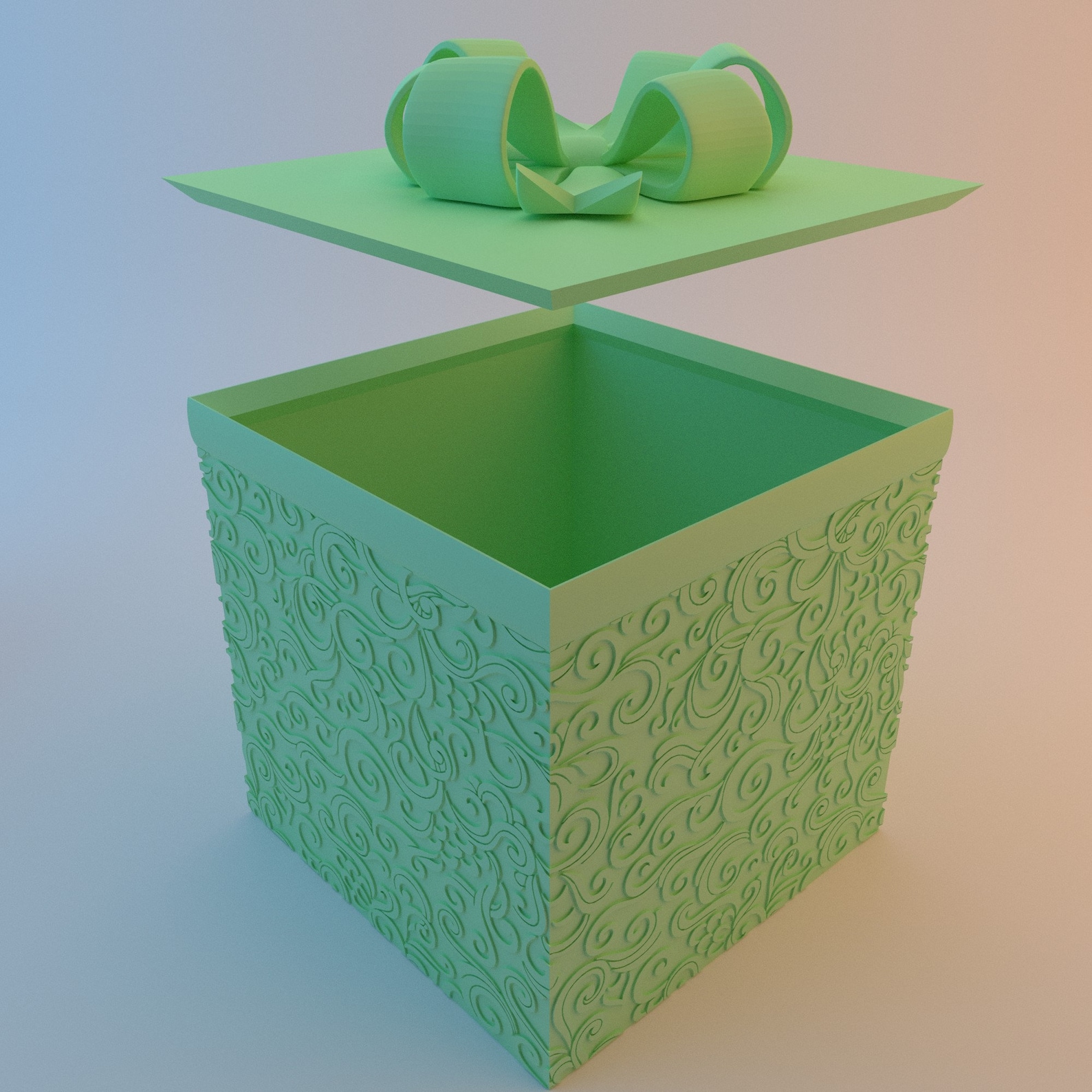 GIFT BOX 3D Stl 3D Model Stl Home Decor table Decoration - Etsy