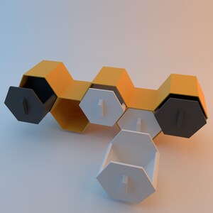 Hexagon Stackable Crate Mini Container STL File -3D Print for Office ...