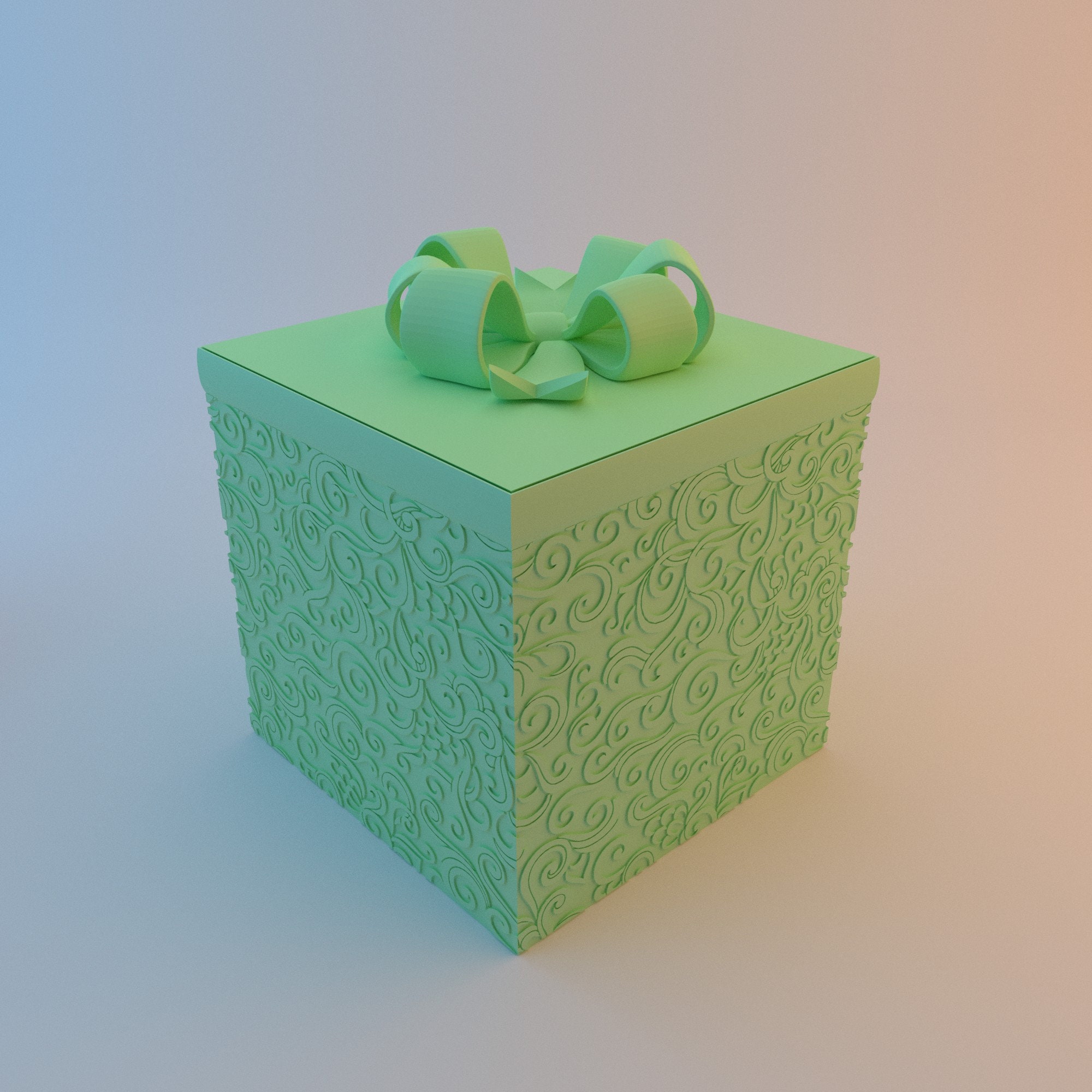 GIFT BOX 3D Stl 3D Model Stl Home Decor table Decoration - Etsy