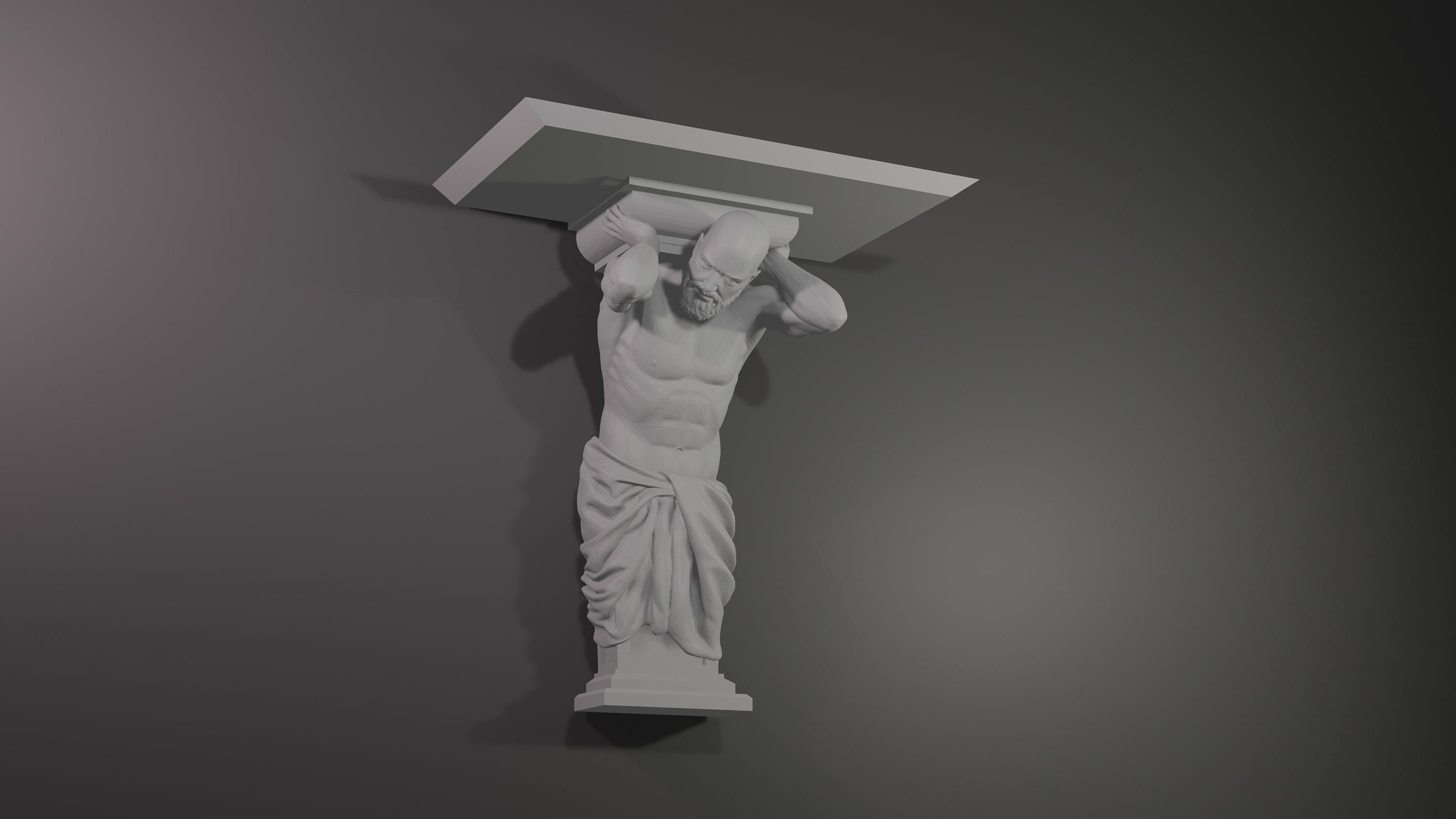 Atlas Column Support 3D PICTURE MODEL Wall Art Wall - Etsy