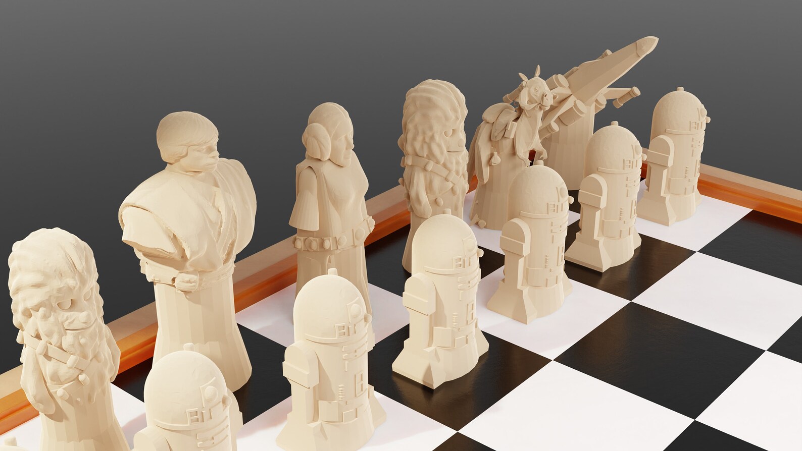 Star Wars Chess Set Chess Set STL File 3D Digital Printing - Etsy