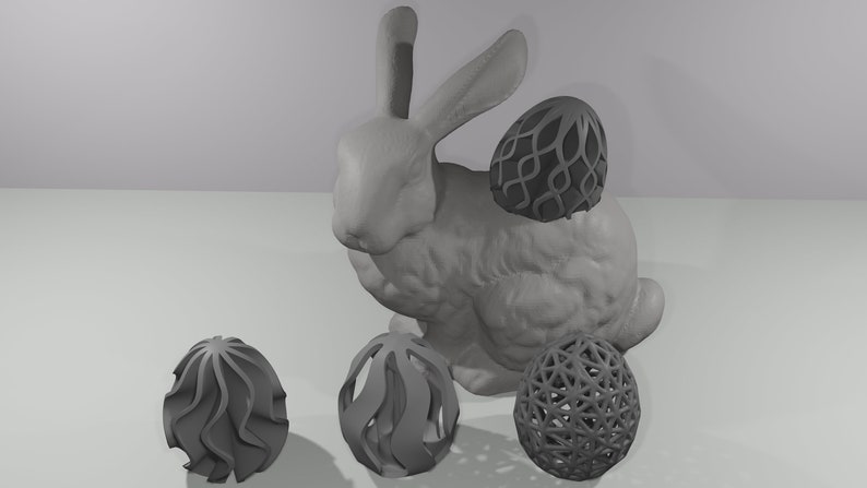 Easter Egg and Bunny 3D Print Stl Files Decorative STL Files - Etsy