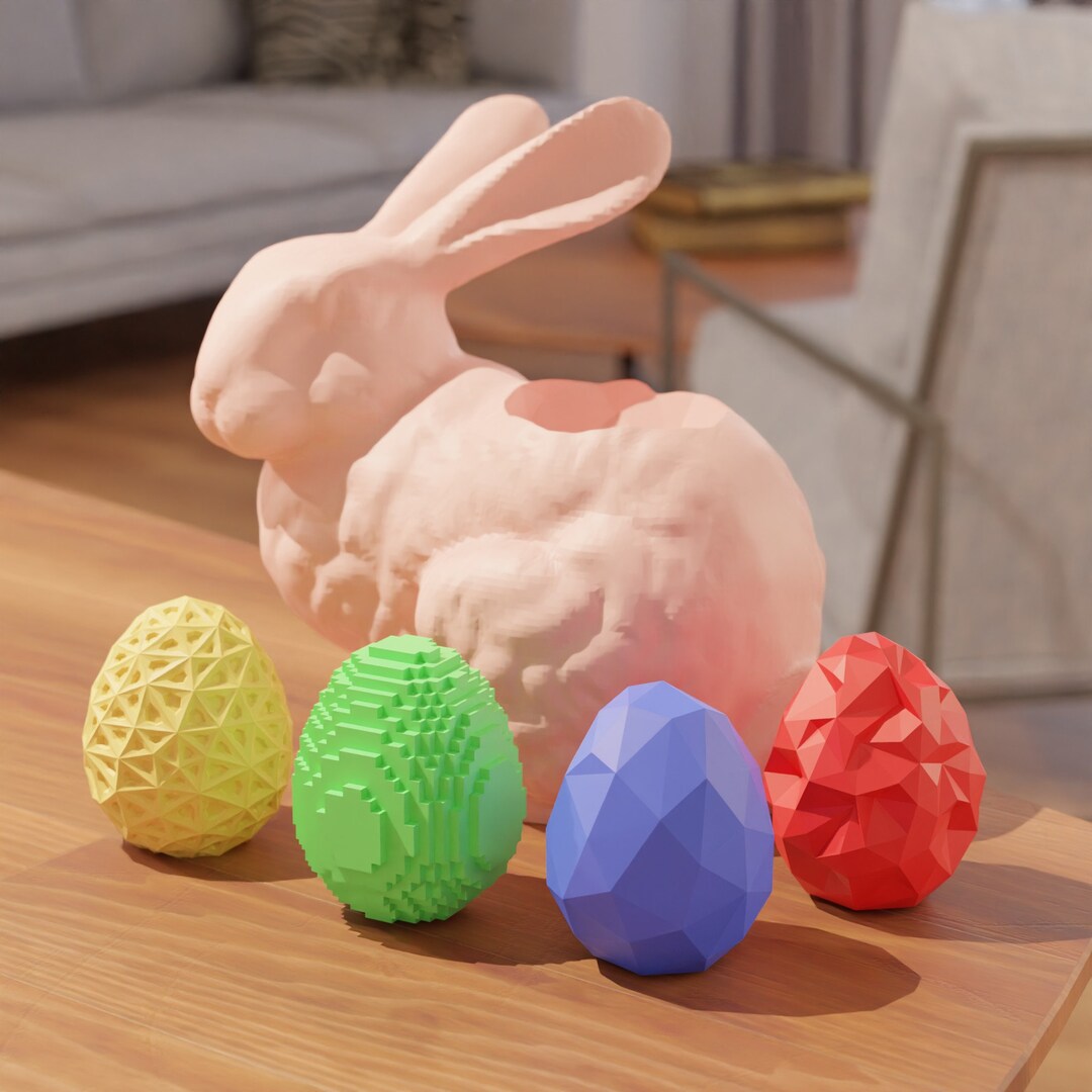 Easter Egg and Bunny 3D Print Stl Files Decorative STL Files for 3D ...
