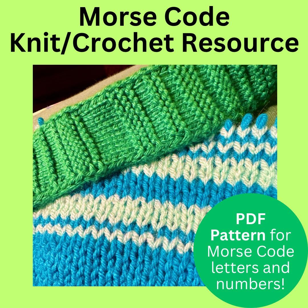 How to Knit/crochet Morse Code - PDF Resource - Etsy