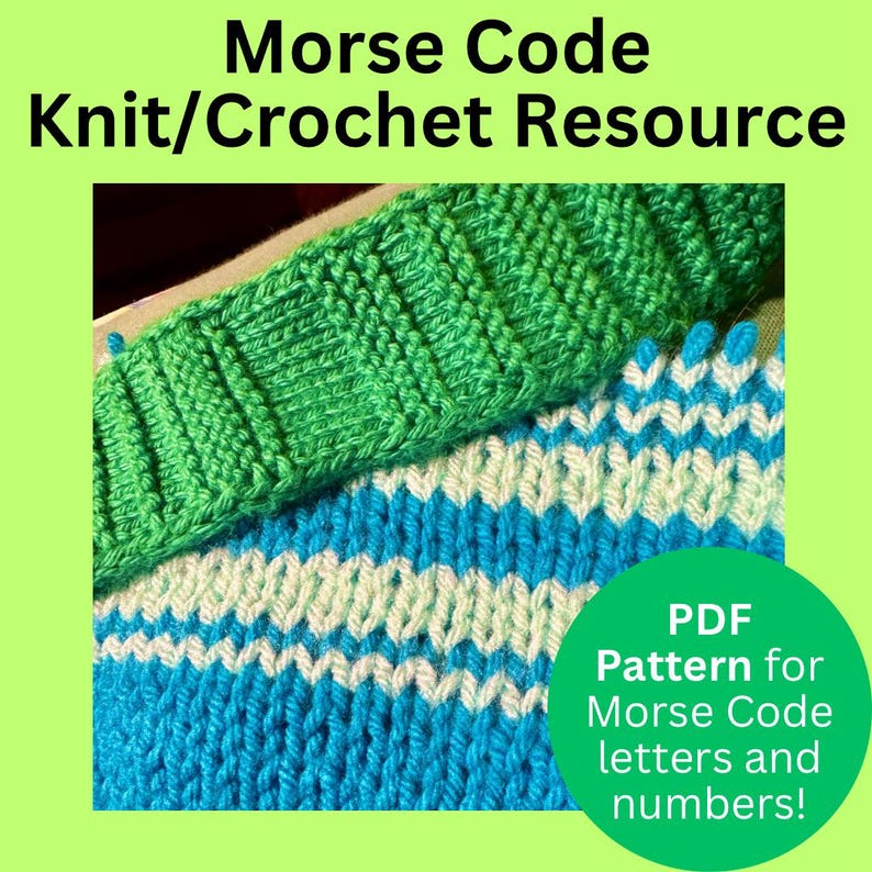 How to Knit/crochet Morse Code - PDF Resource - Etsy