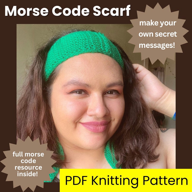 Morse Code Scarf PDF Knitting Pattern DIGITAL DOWNLOAD - Etsy