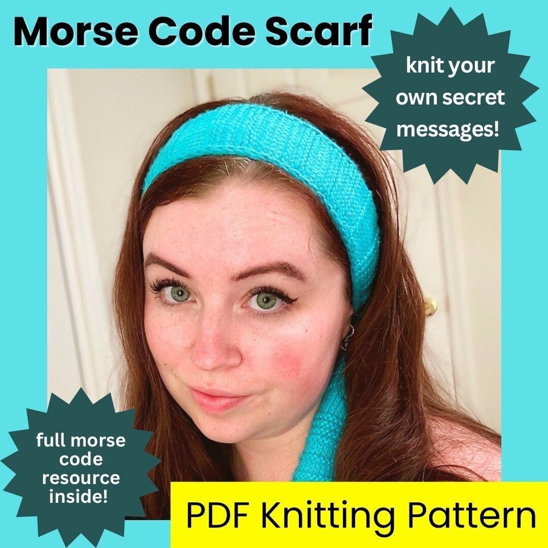 Morse Code Scarf PDF Knitting Pattern DIGITAL DOWNLOAD - Etsy
