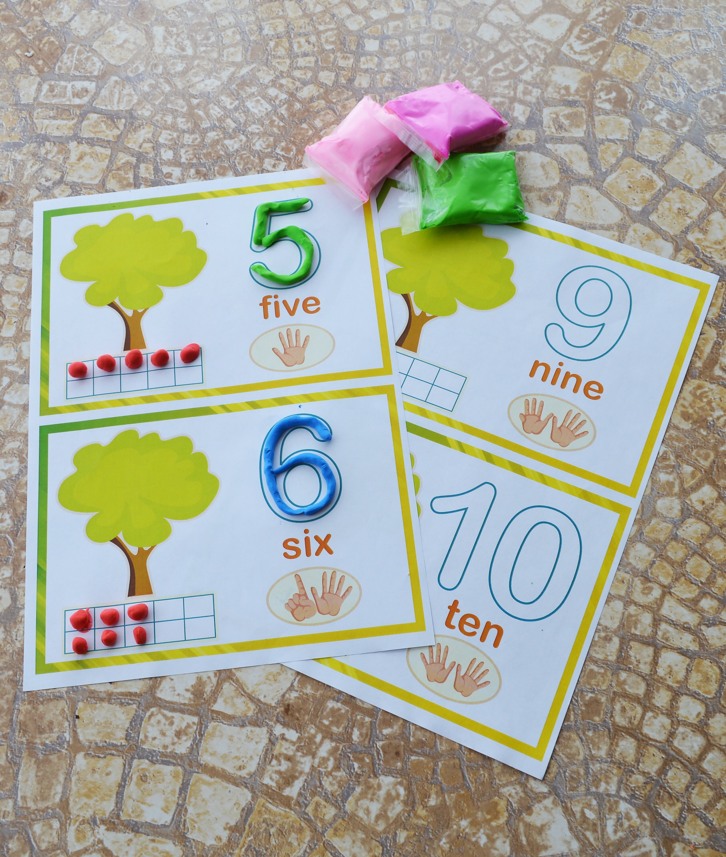 Preschool. Kindergarten Activity. Cards for Learning Numbers. 10 Pages ...