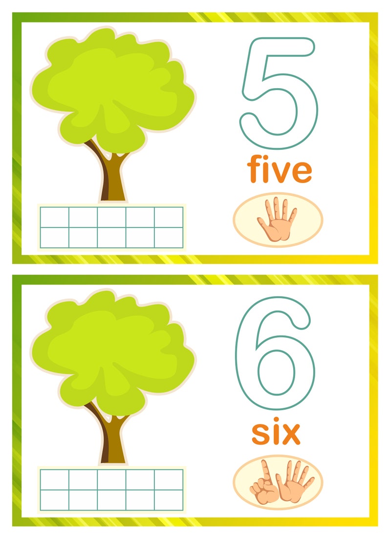 Preschool. Kindergarten Activity. Cards for Learning Numbers. 10 Pages ...