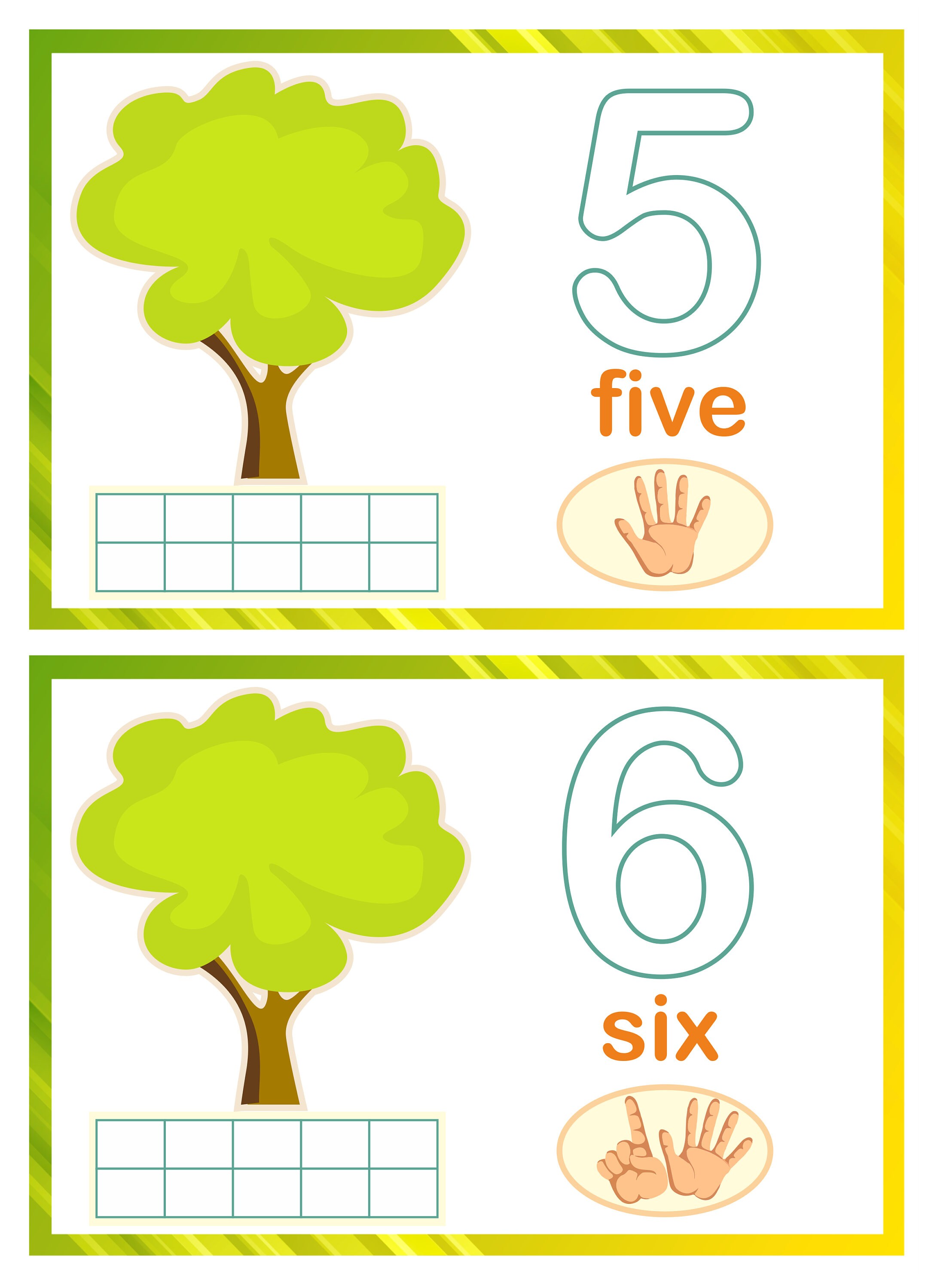 Preschool. Kindergarten Activity. Cards for Learning Numbers. 10 Pages ...