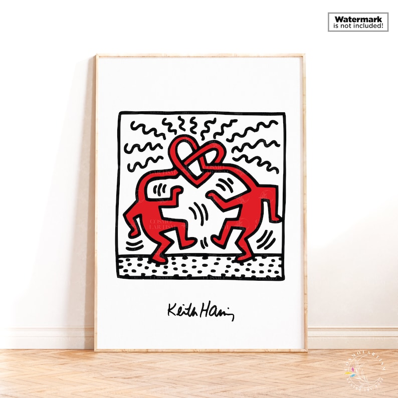 Keith Haring, Keith Haring Love, Pop Art Print, Keith Haring Print ...
