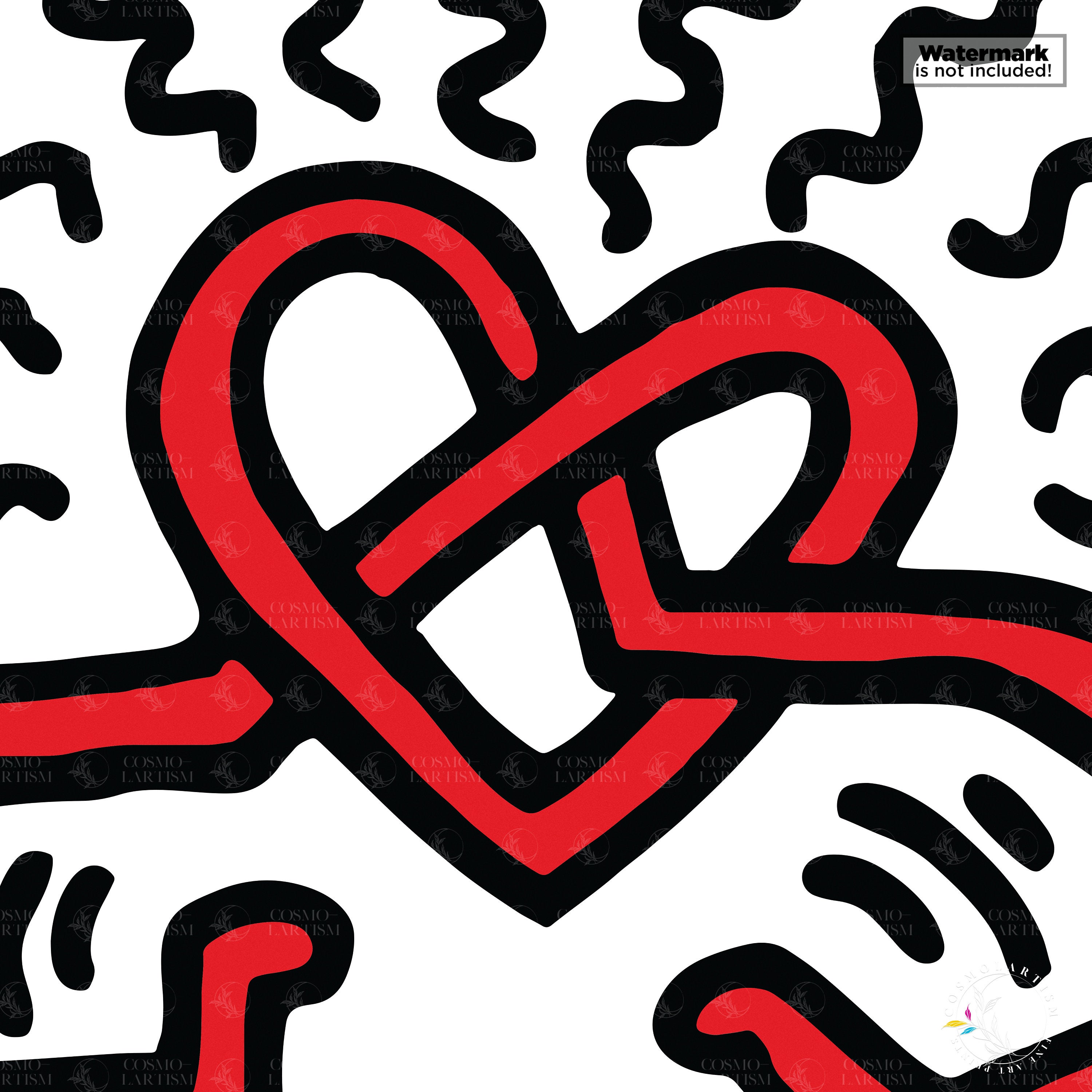 Keith Haring, Keith Haring Love, Pop Art Print, Keith Haring Print ...