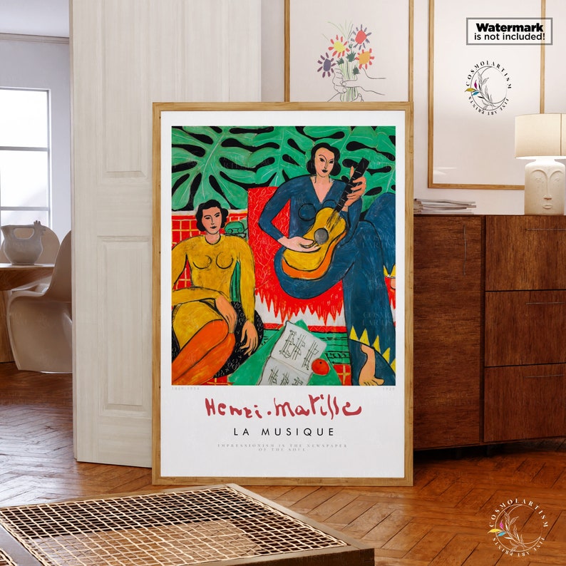 Henri Matisse Poster, the Music, Modern Art Print, Matisse Abstract ...