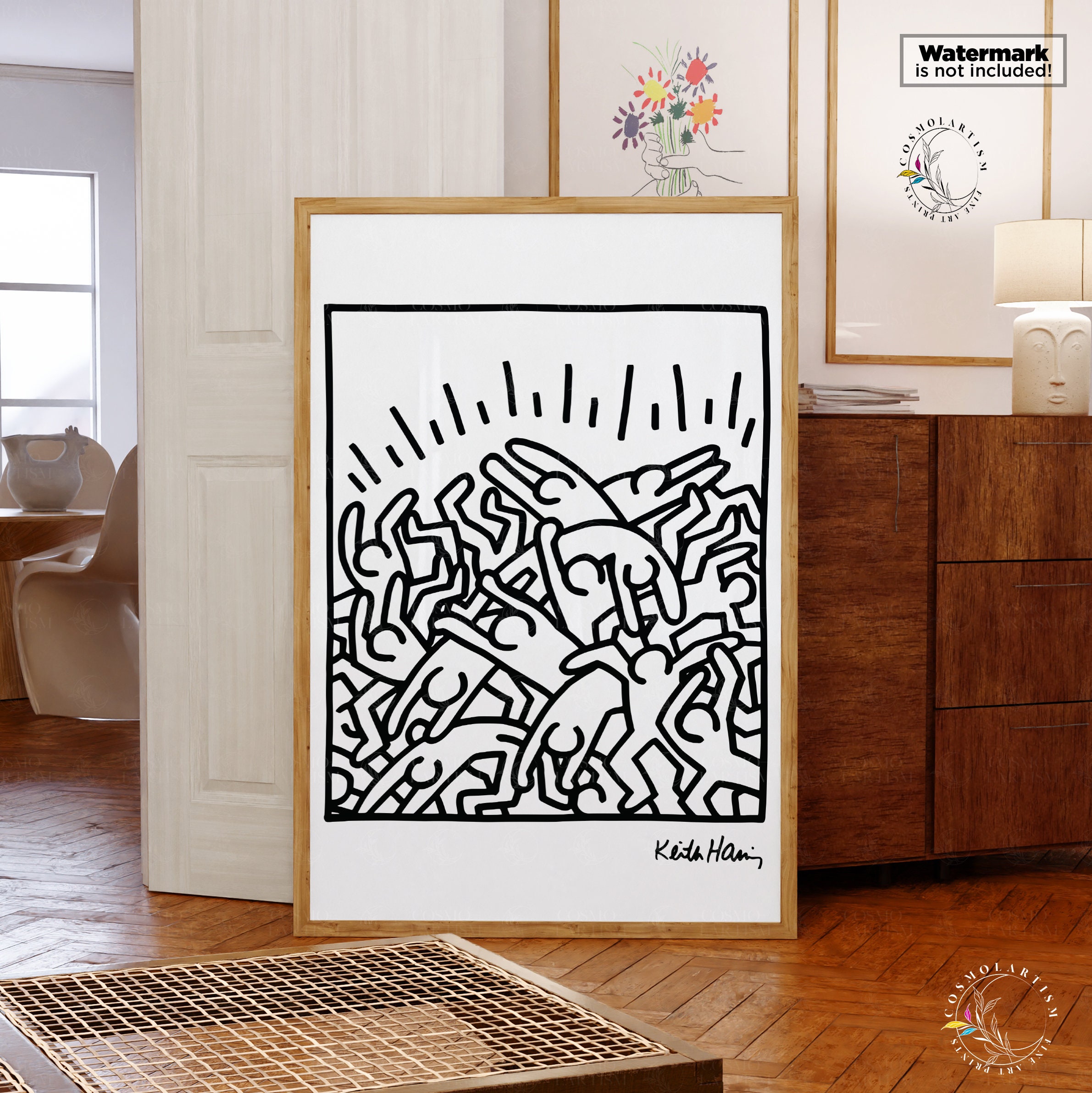 Keith Haring People Poster, Pop Art Print, Keith Haring Print, Keith ...