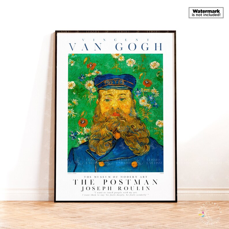 Van Gogh the Postman Exhibition Poster, Joseph Roulin Art Print, Modern ...