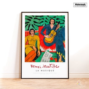Henri Matisse Poster, the Music, Modern Art Print, Matisse Abstract ...