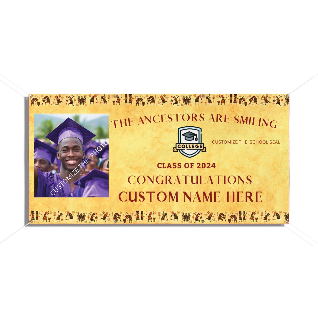 Custom HBCU Graduation Banner, Personalized Vinyl Celebration - Etsy
