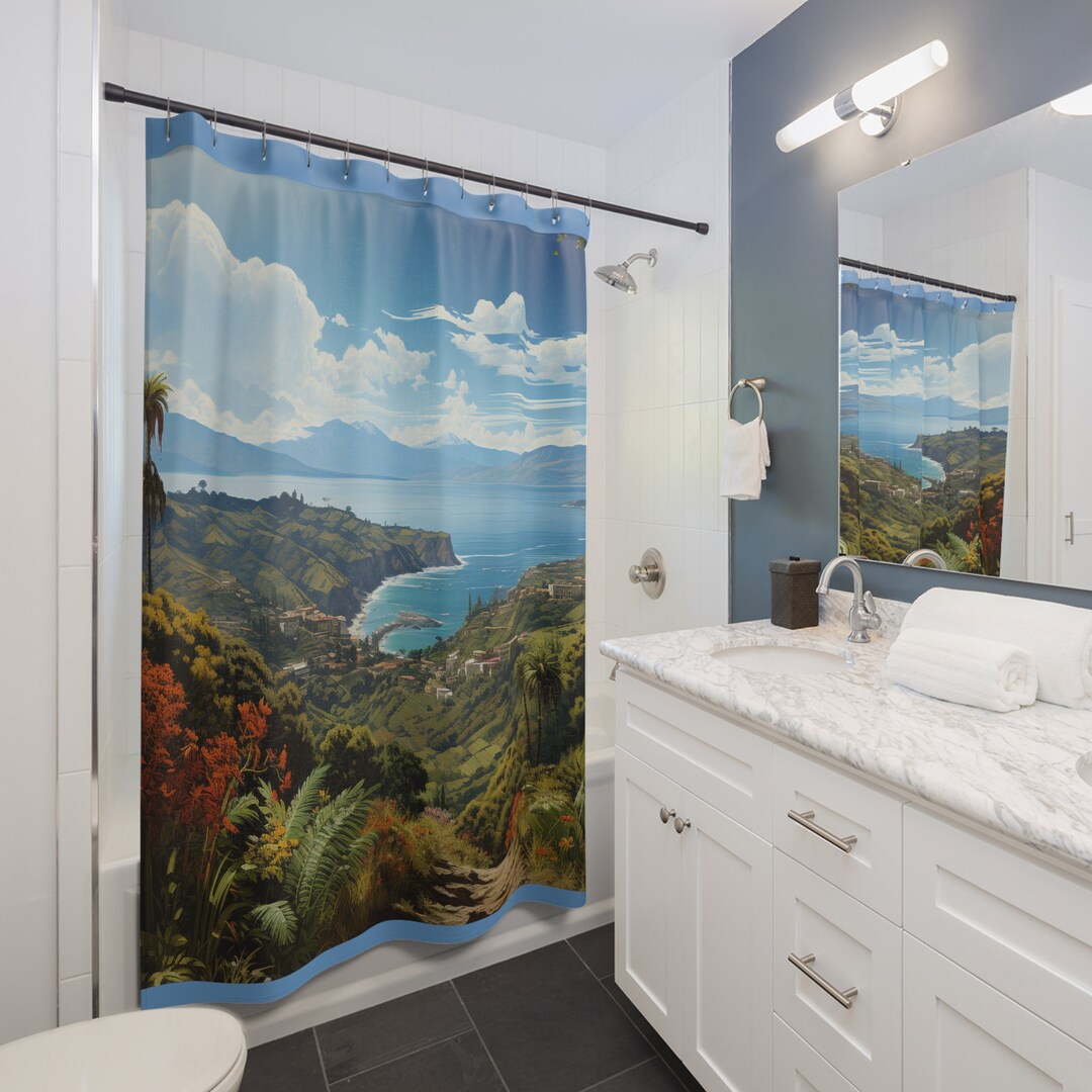 Baja Luxury Nature Mural Landscapes Vistas Shower Curtain Mexico ...