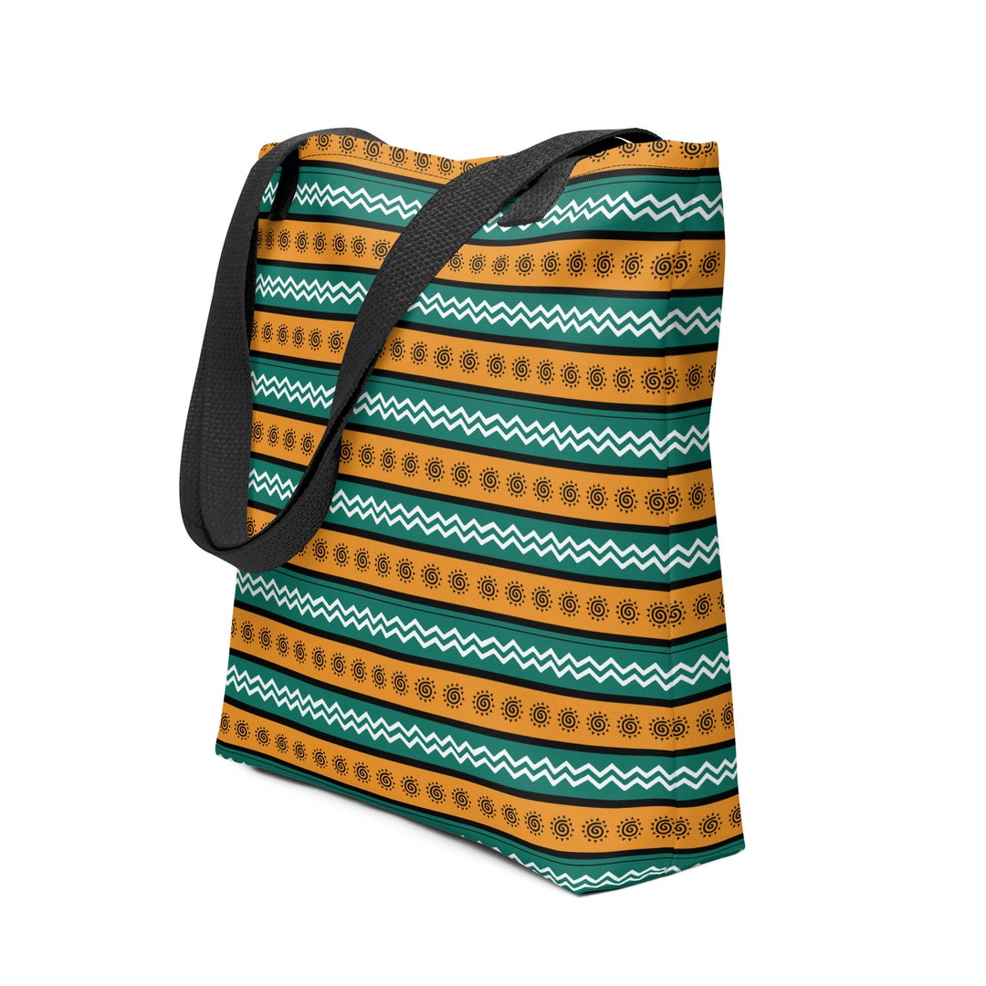 Green and Gold African Print Tote Bag for Queens on the Go - Etsy