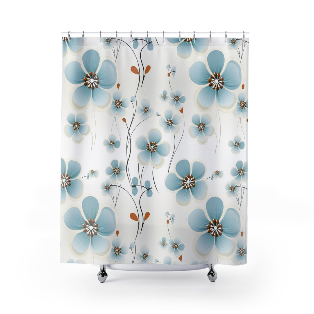 Floral Pattern Shower Curtains - Etsy