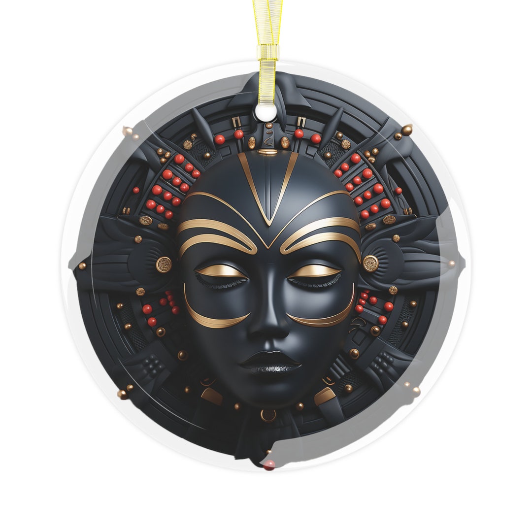 African Mask Glass Holiday Kwanzaa Christmas Ornament Keepsake - Etsy