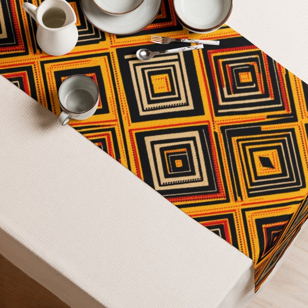 African Table Runner - Etsy
