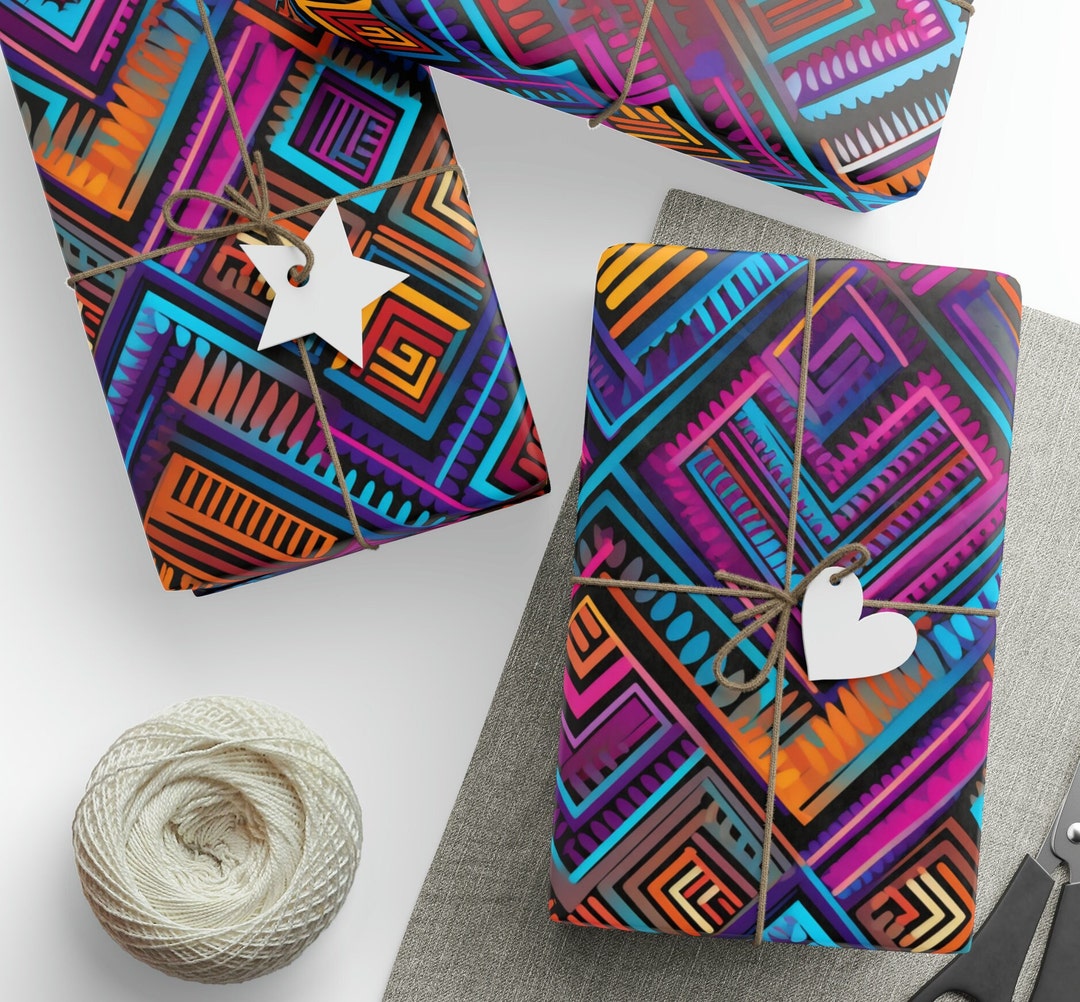 African Print Wrapping Paper: Igbo Gift Wrap, Holiday Paper - Etsy