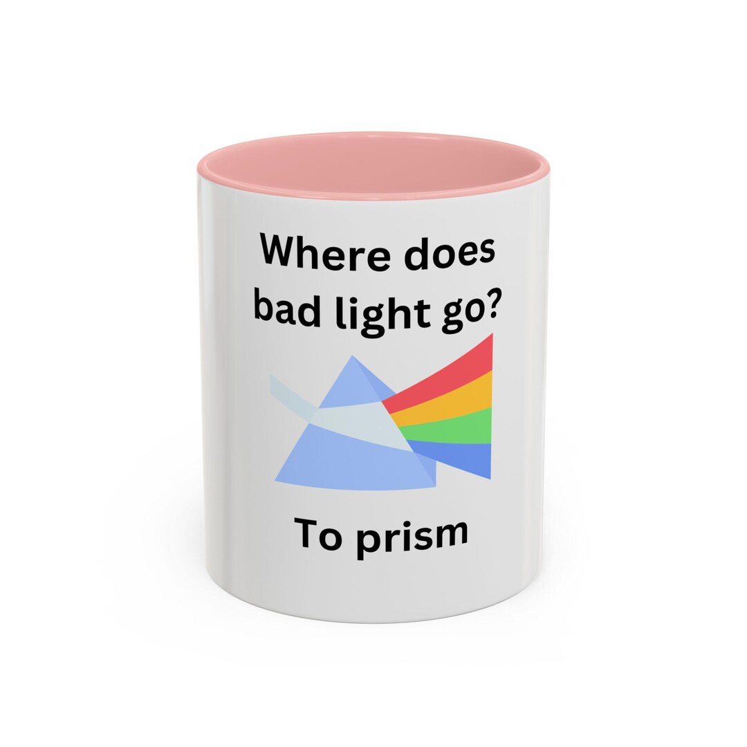 Where Does Bad Light Go? to Prism | Funny Physics Pun Mug - Etsy