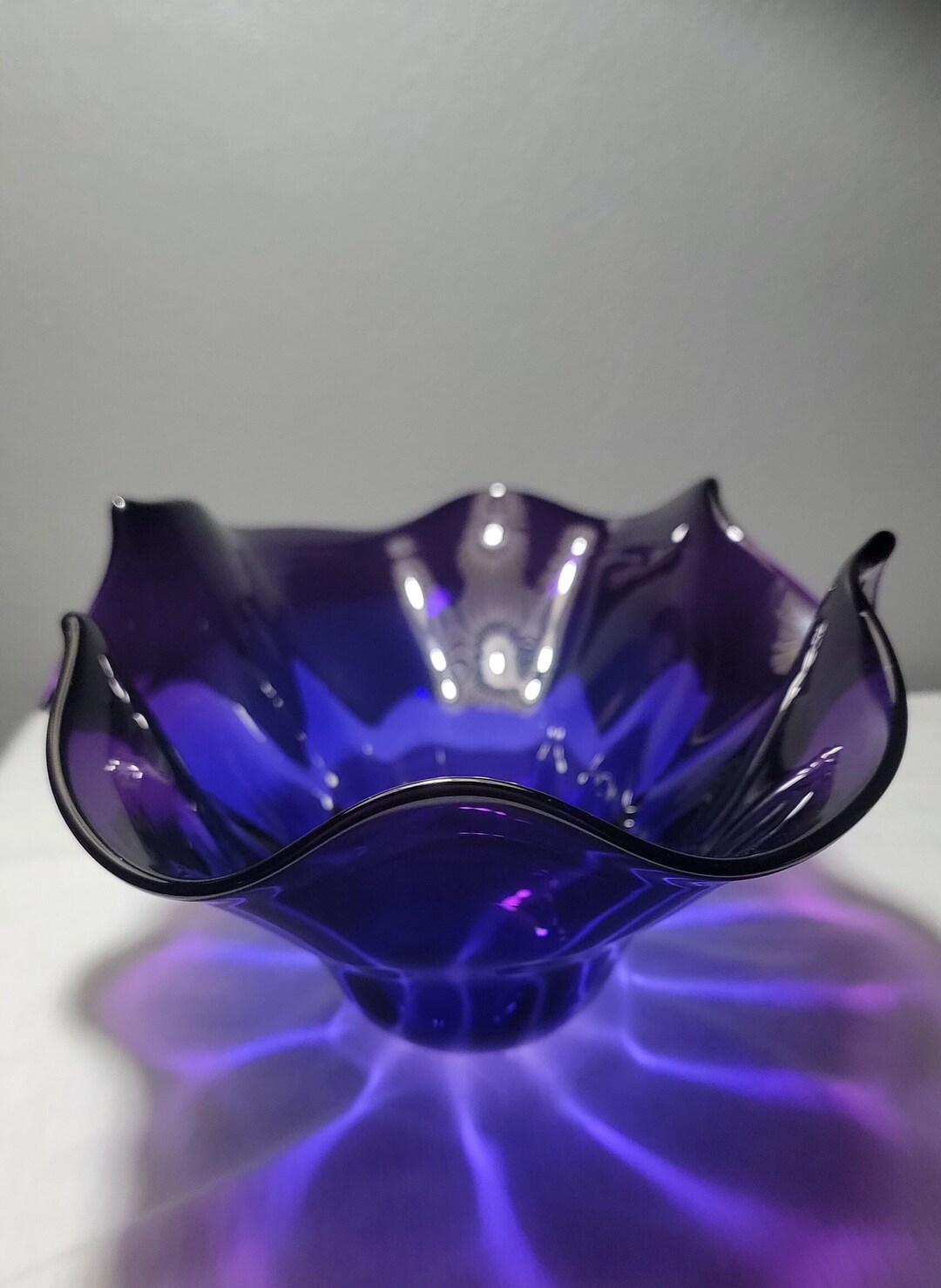 Vintage Signed Handblown Firefly Centerpiece Bowl - Etsy