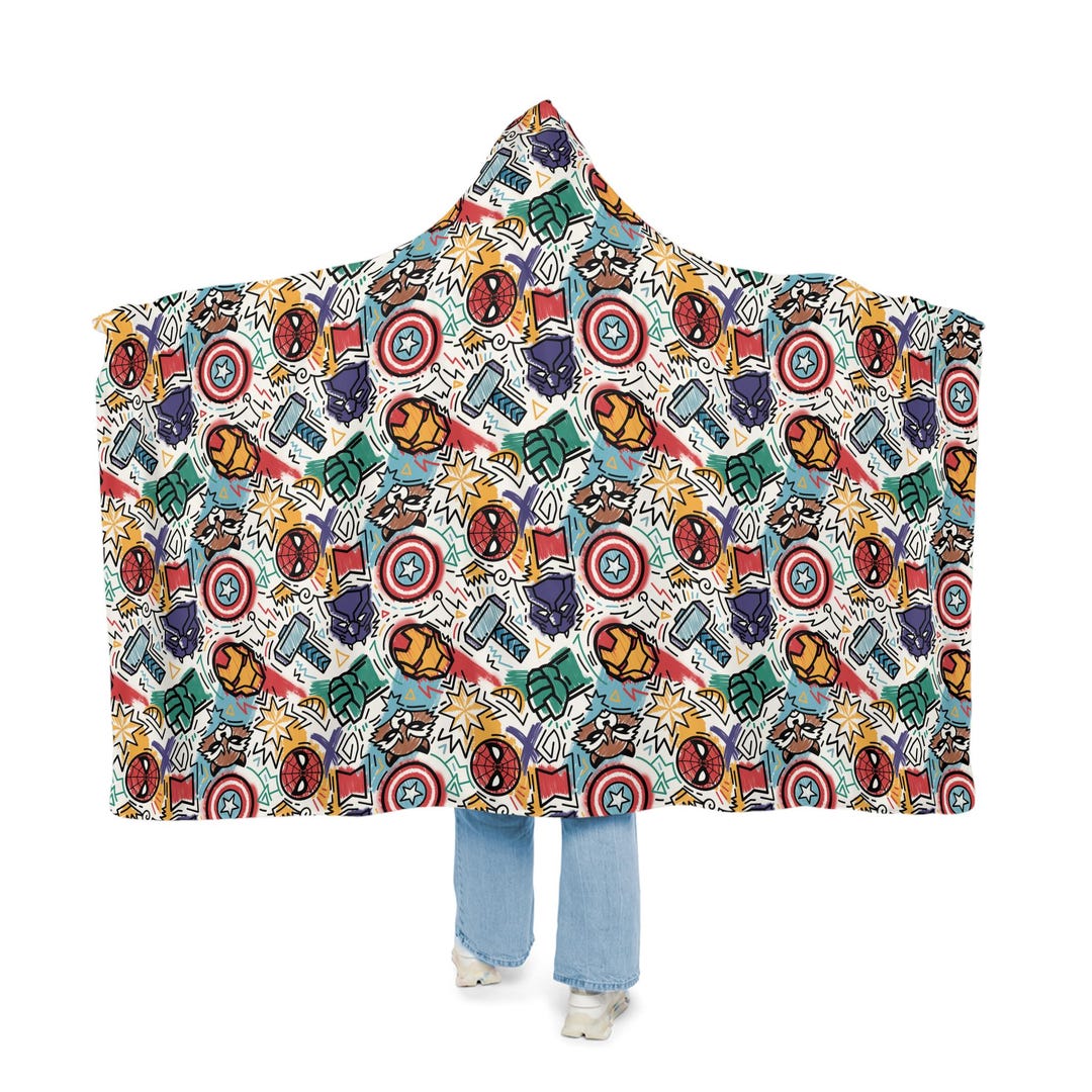 Marvel-inspired Hooded Snuggle Blanket Cozy Comfort With Custom Super ...