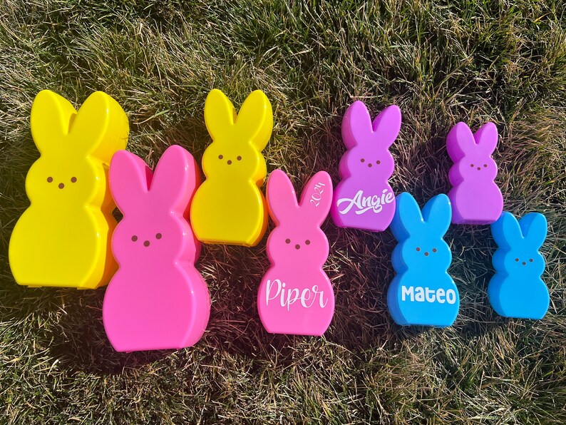 Personalized PEEP Bunny Shaped Fillable Container for Easter - Multiple ...