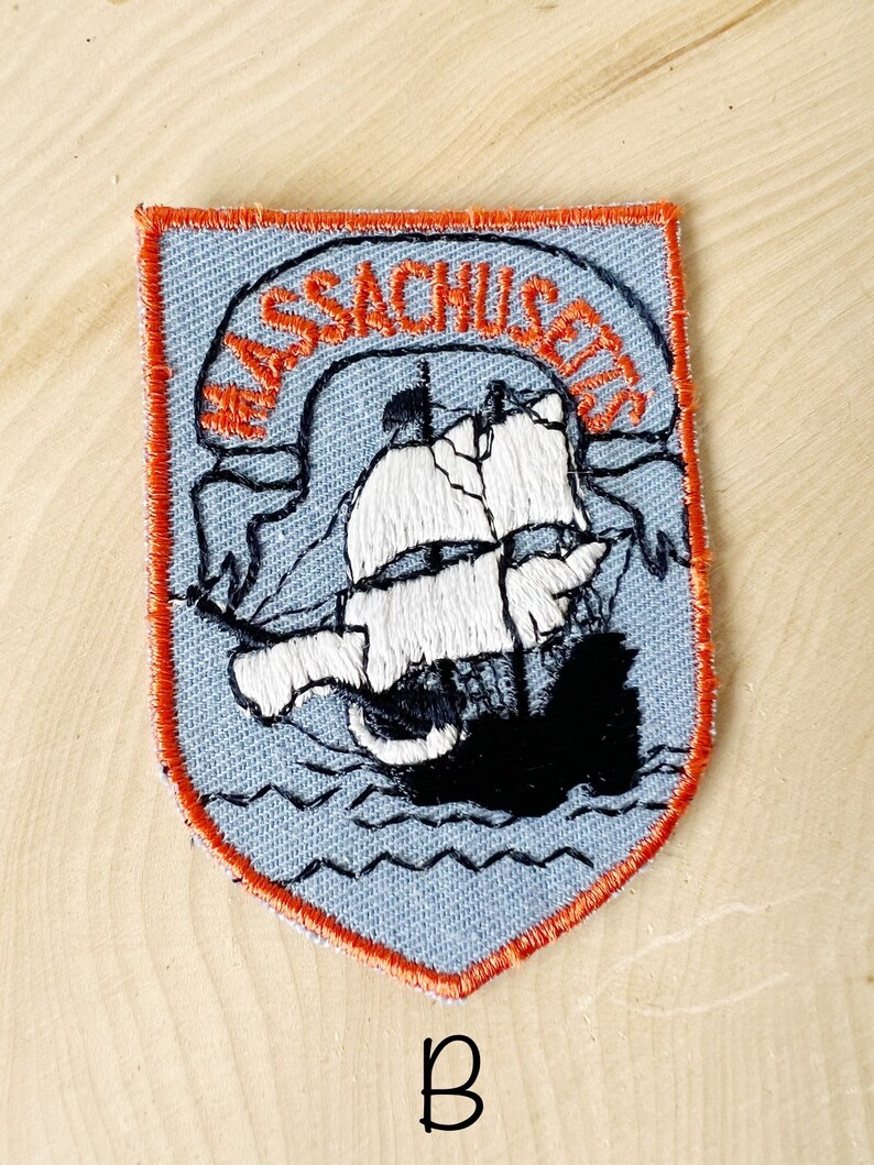 Embroidered State Patches Maine NYC Cape Cod - Etsy