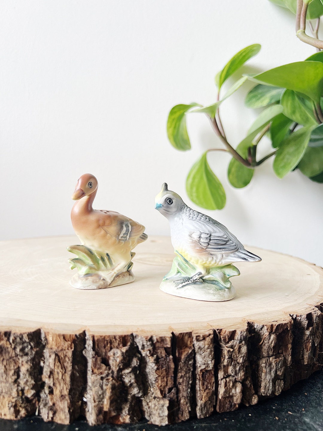 Vintage Mallard Duck and Quail Pheasant Salt and Pepper Shakers ...