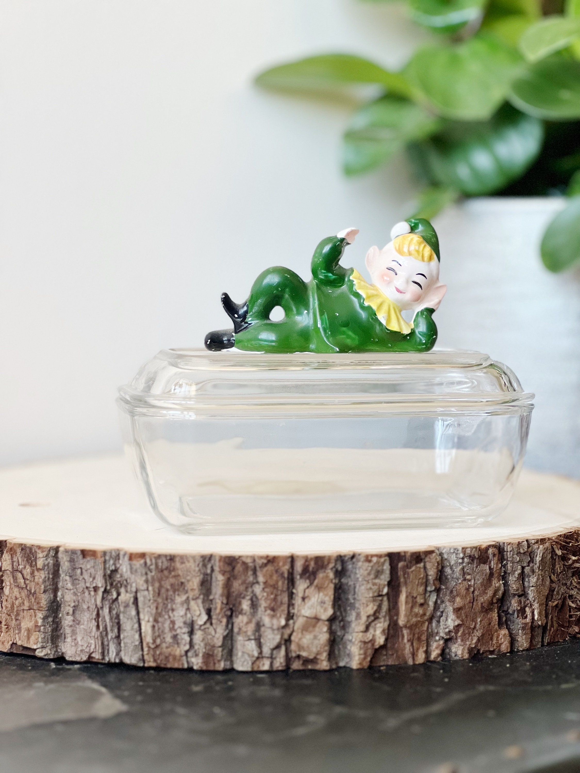 Vintage Japan Elf Pixie Figurine Ceramic Elf Figure, Porcelain Green ...