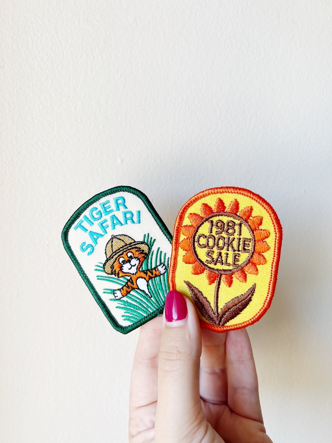 Vintage Girl and Boy Scouts Patches Cookie Sale Patch, Tiger Safari ...