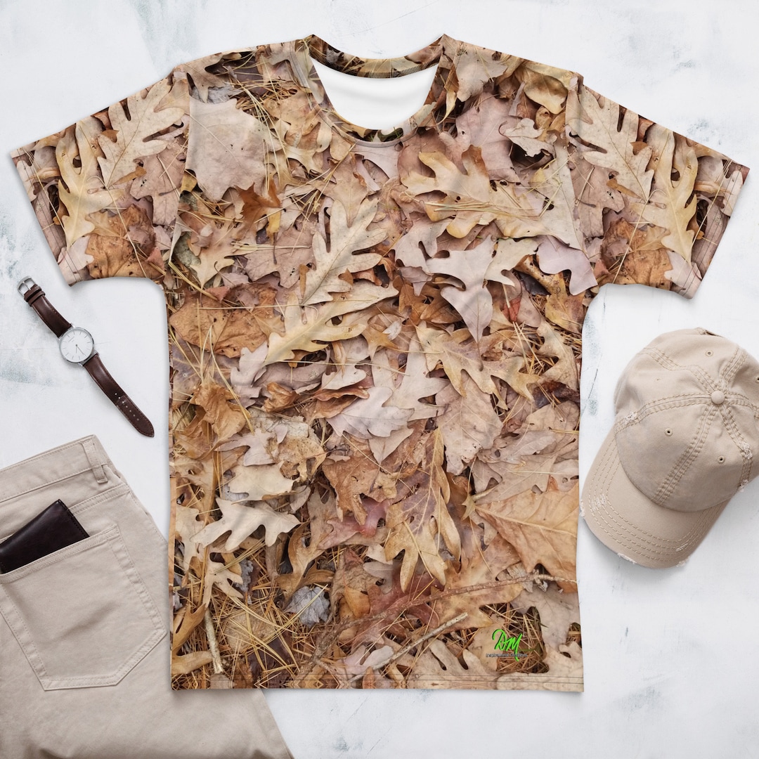 Men's T-shirt, FALL LEAVES Camouflage Print, Original Photography Design by DM - Etsy
