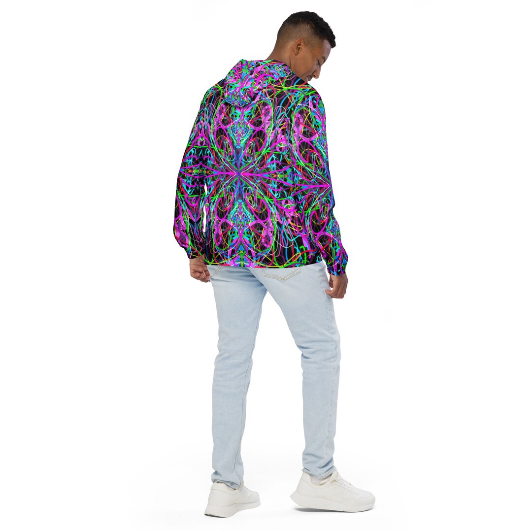 Windbreaker, Jacket, Unisex, Rainbow, Original Abstract Art Design by ...