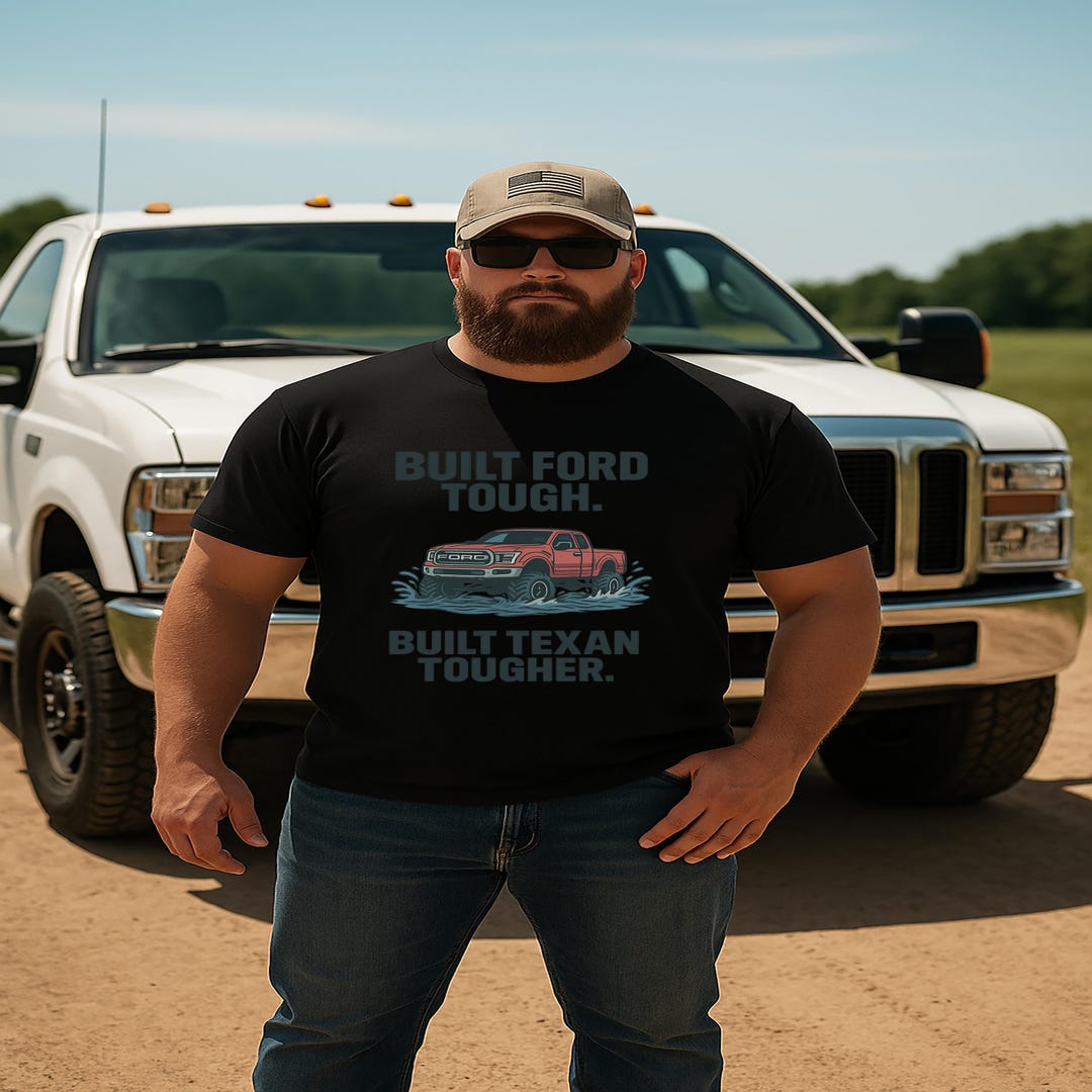 Ford Truck Texas Pride T-shirt: Built Ford Tough Graphic Tee - Etsy