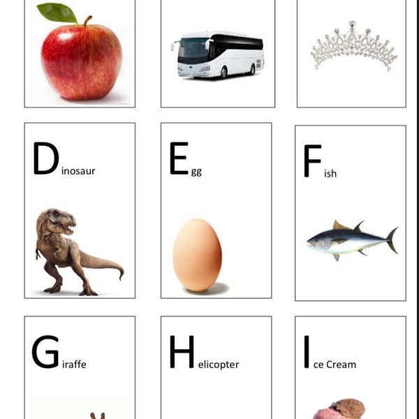 Montessori Alphabet Card - Etsy