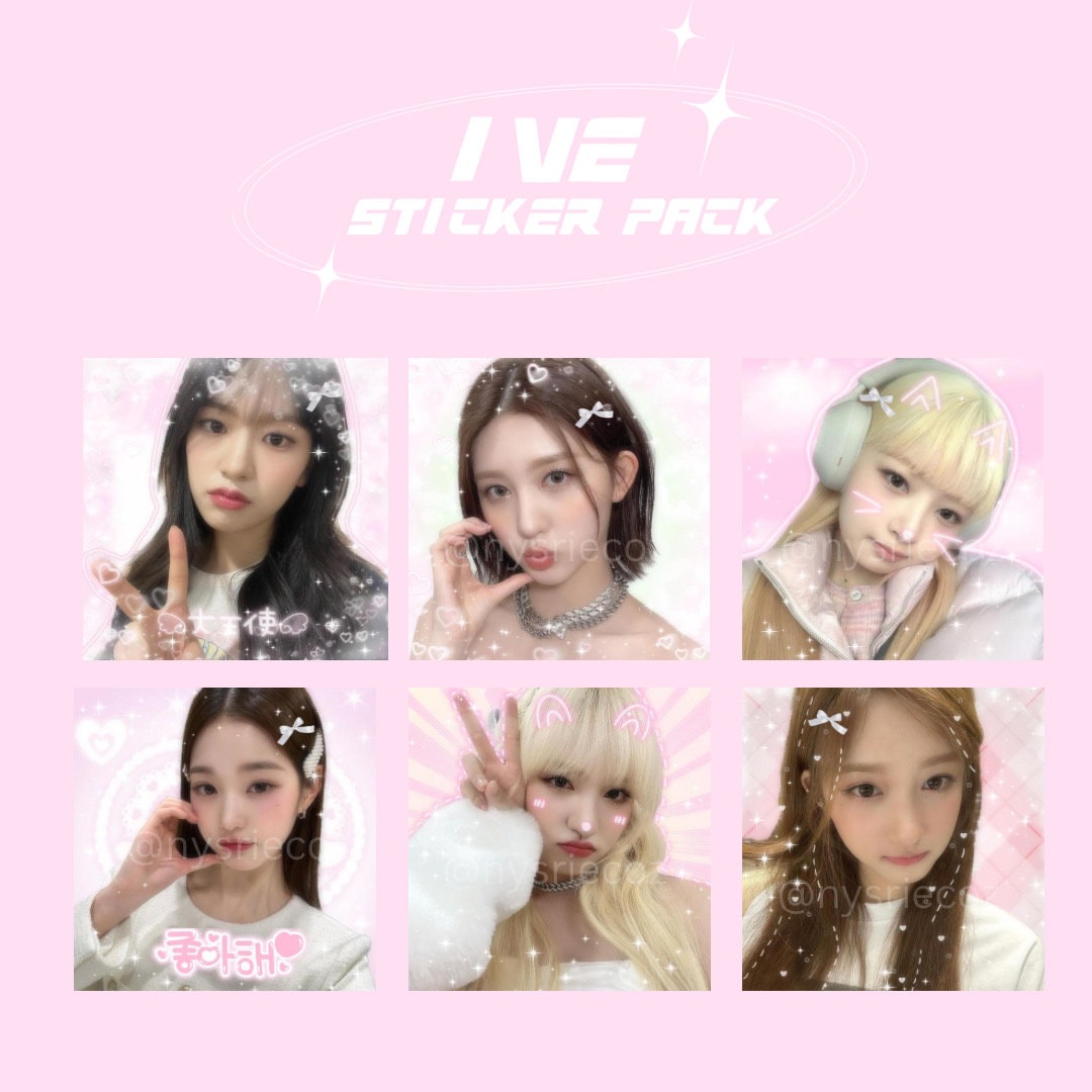 Ive Sticker Kpop Stickers Waterproof Stickers Pink Kpop Stickers Ive ...
