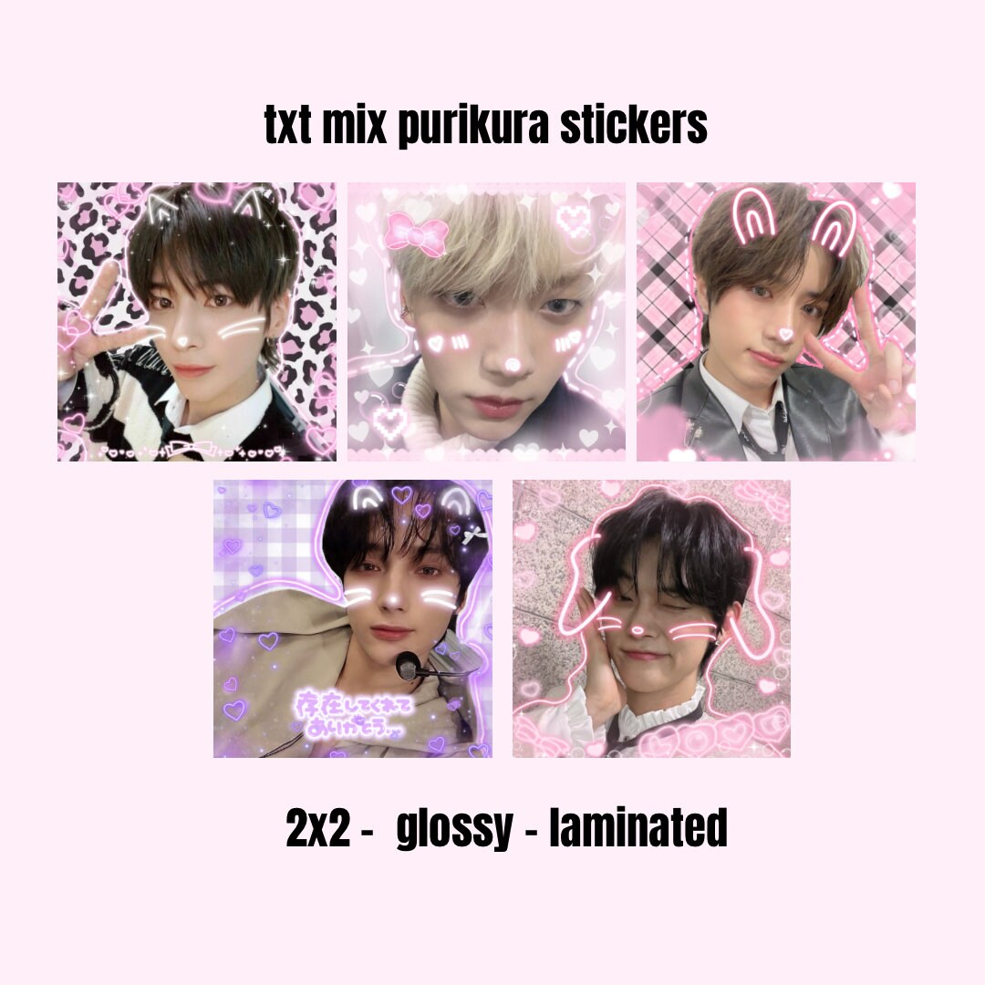 Txt Purikura Sticker — Kpop Stickers — Waterproof Stickers — Kpop Sticker Mix — Mix Txt Kpop ...