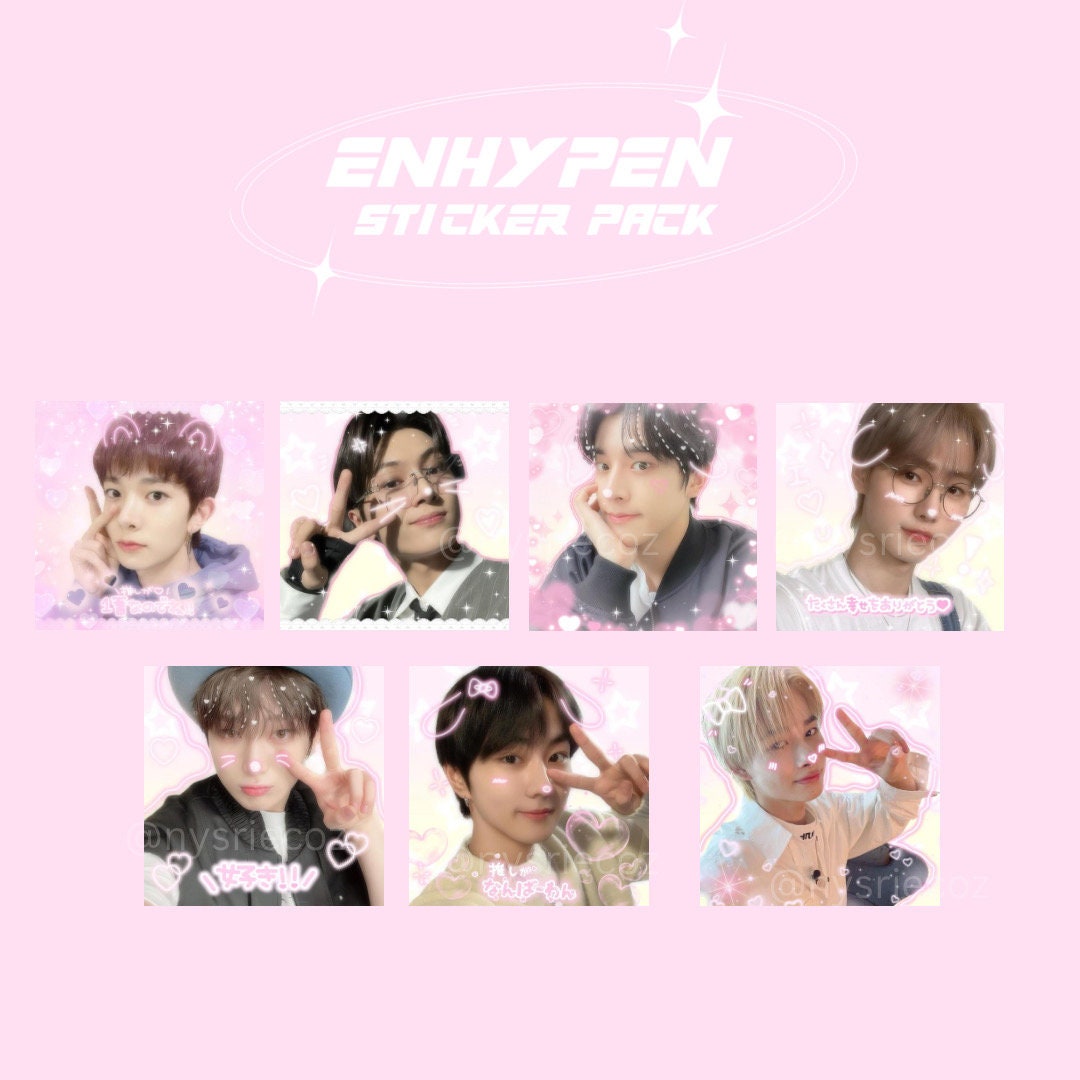 Enhypen Sticker Kpop Stickers Waterproof Stickers Pink - Etsy