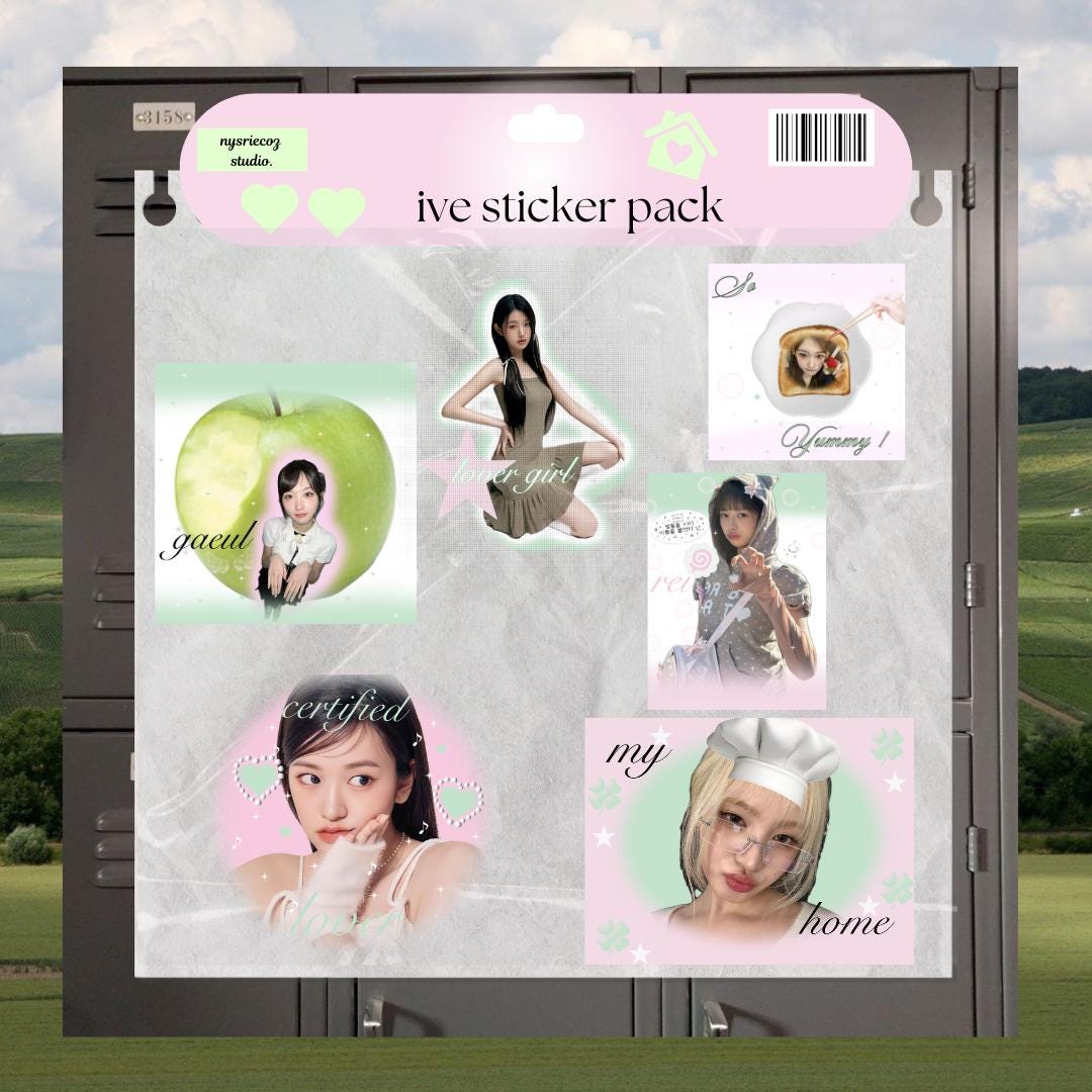 Ive "lucky Charm" Sticker Pack — Kpop Stickers — Waterproof Stickers — Pink Kpop Stickers — Ive ...