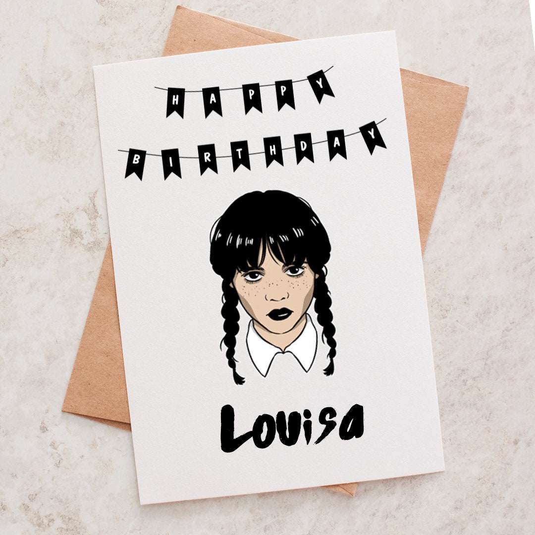 Wednesday Birthday Card Add Name - Etsy