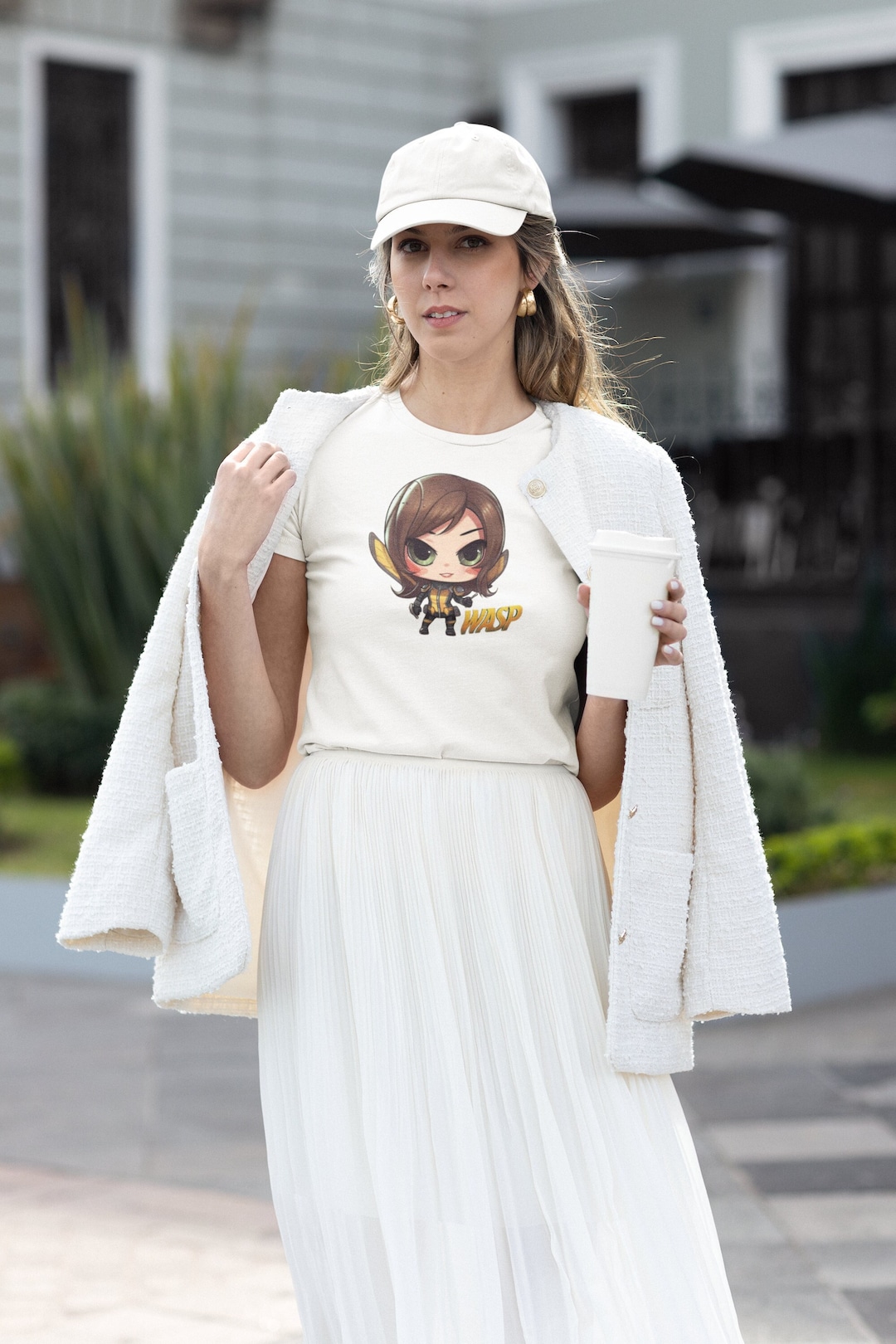 Chibi Wasp Tshirt, Marvel Wasp T-shirt, Tshirt, Tee, Shirt, Chibi Top ...