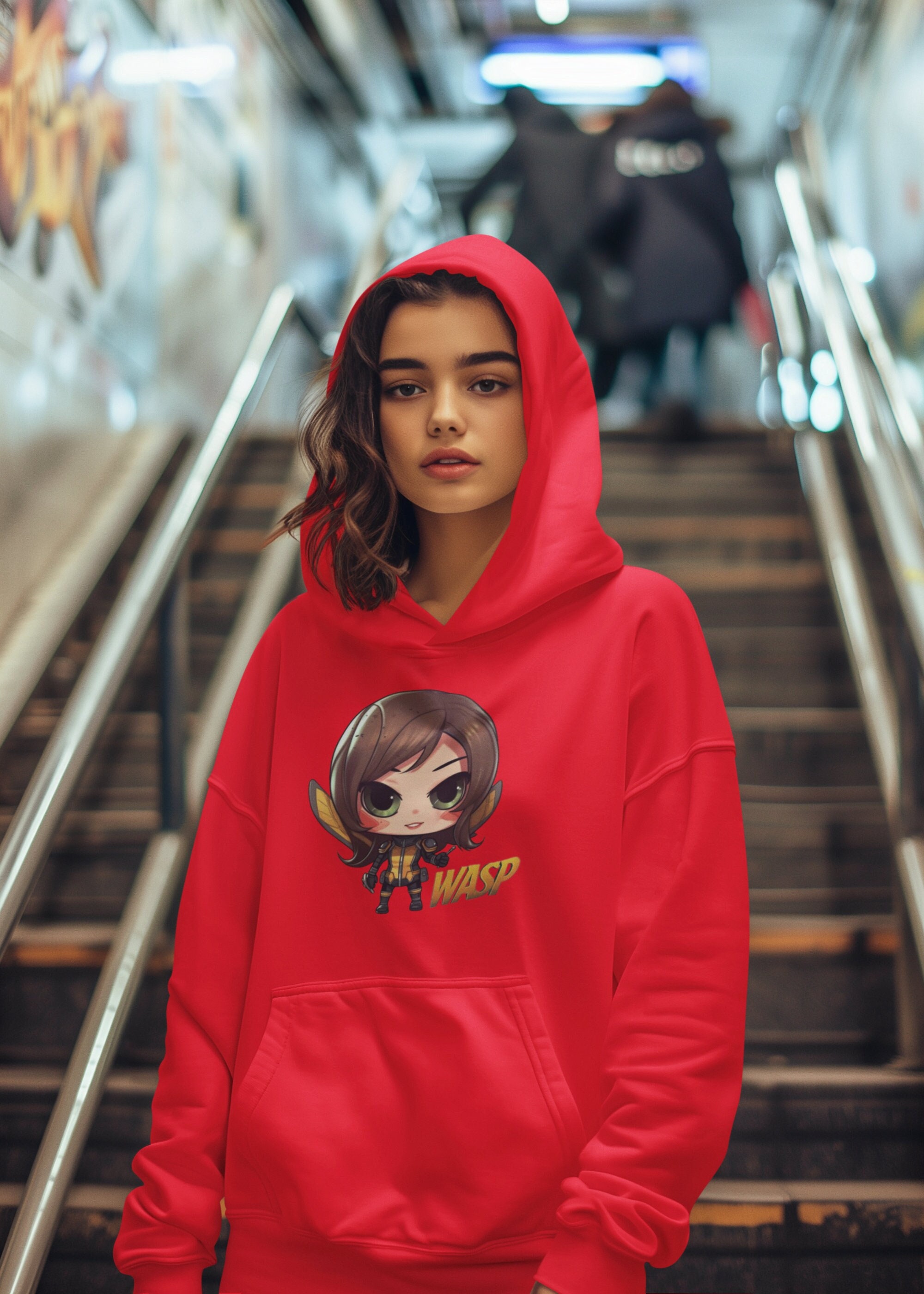 Chibi Wasp Hoodie, Marvel Wasp Sweater, Hooded Sweater, Sweatshirt ...