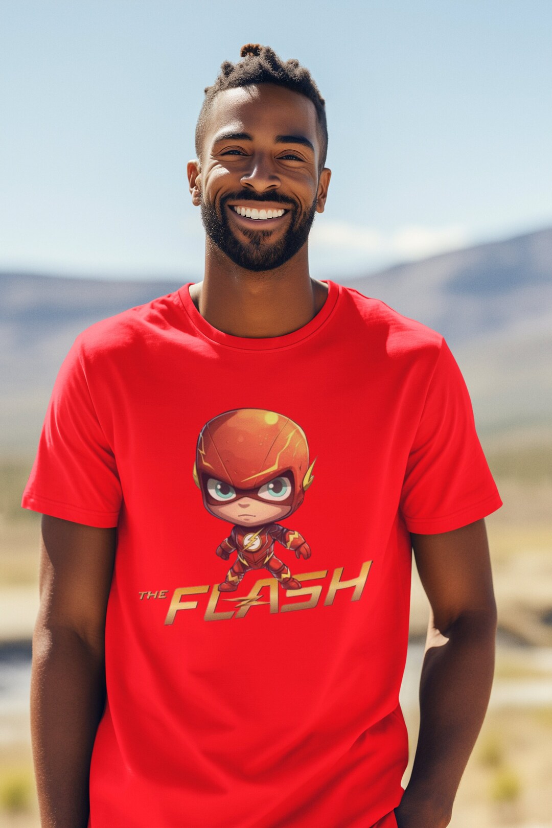 Chibi Flash Tshirt, Barry Allen T-shirt, DC Tshirt, Tee, Shirt, Chibi ...
